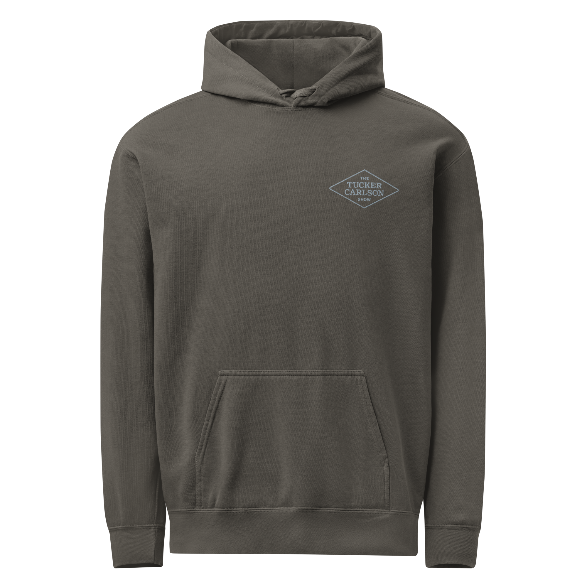 Tucker Carlson Show Garment-Dyed Hoodie - Pepper – Tucker Carlson Network